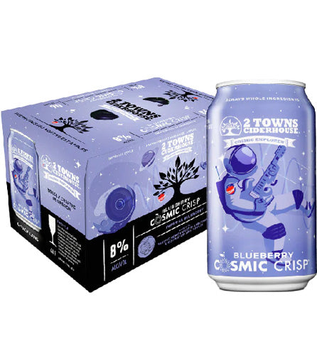 2 Towns Blueberry Imperial Cosmic Crisp Cider 6pk Cans – Mission Wine ...