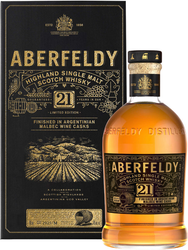 Aberfeldy 21 Year Old Argentinian Malbec Wine Cask FInish Single Malt ...