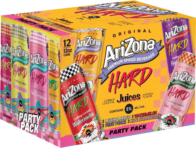 Arizona Hard Juice Cocktails Party Pack 12pk Cans – Mission Wine & Spirits