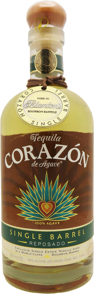 Corazon Reposado Tequila Single Barrel Aged in Blanton's Bourbon Barre ...