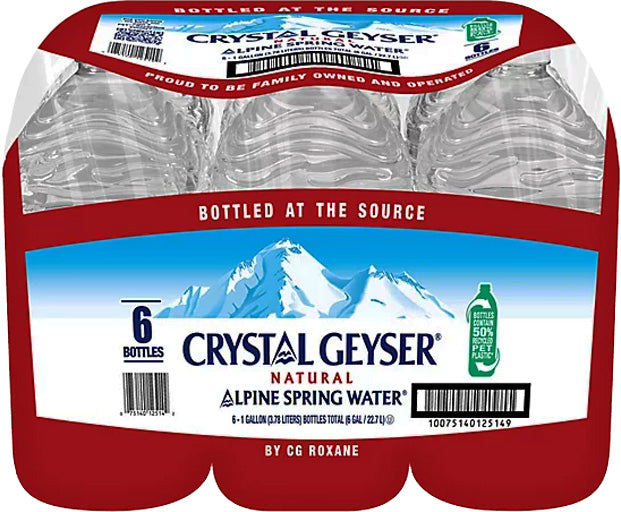 Crystal Geyser Water 1 Gallon 6pk (IN STORE PICKUP ONLY) – Mission Liquor