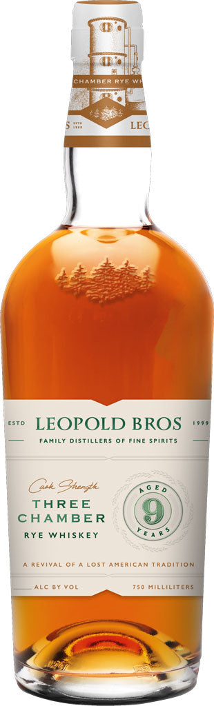 Leopold Bros 9 Year Old Cask Strength Three Chamber Rye Whiskey 750ml ...
