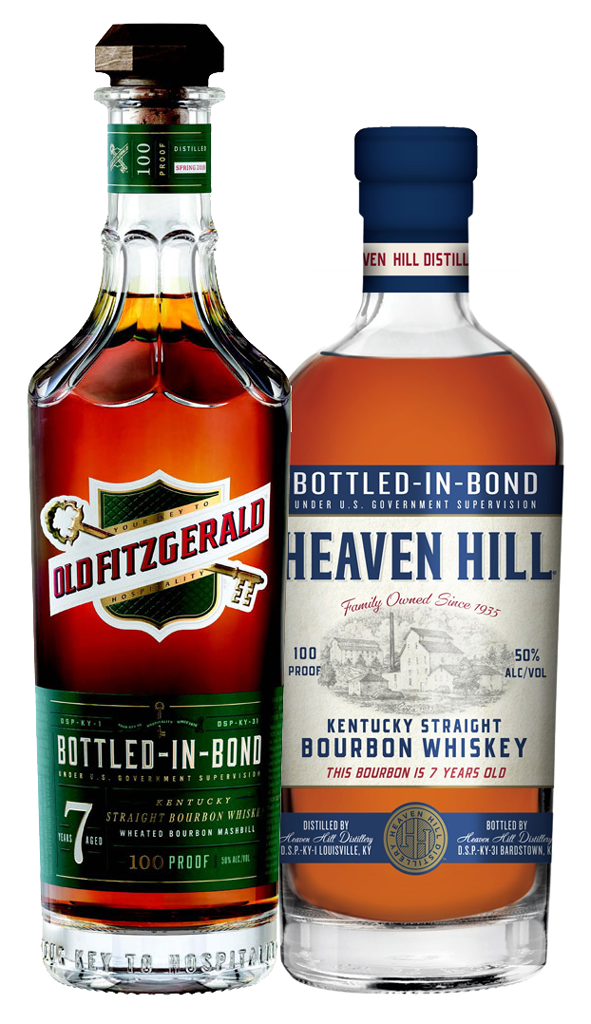 Old Fitzgerald 7 Year BIB 700ml x Heaven Hill 7 Year 750ml Bundle ...