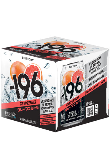 Suntory -196 Grapefruit Vodka Seltzer 4pk Cans – Mission Wine & Spirits