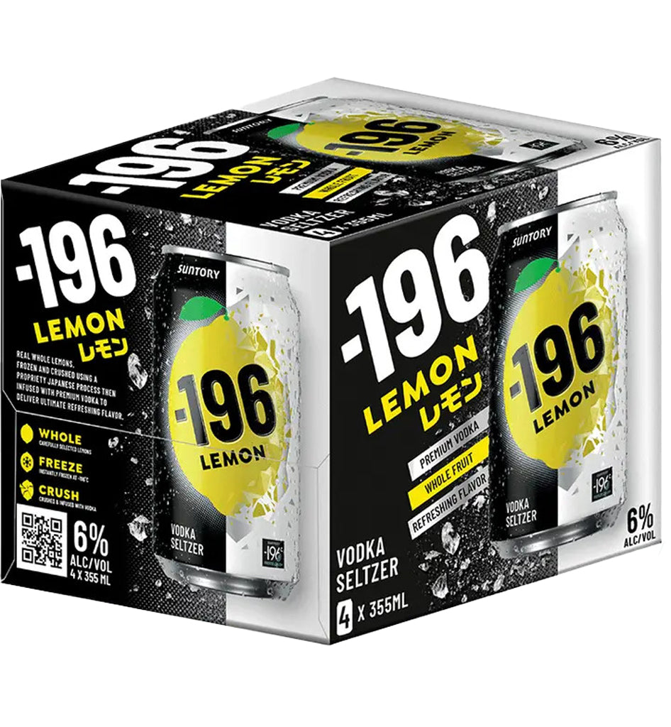 Suntory -196 Lemon Vodka Seltzer 4pk Cans – Mission Liquor
