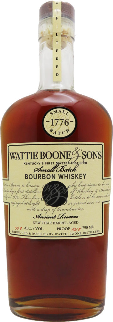 Wattie Boone & Sons 1776 Small Batch Ancient Reserve Bourbon Whiskey 7 ...
