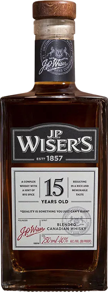 JP Wiser's Canadian Blended Whisky 15 Year Old 750ml – Mission Wine ...