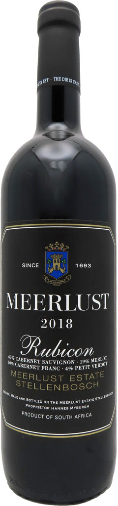 Meerlust Rubicon Red Stellenbosch 2018 750ml – Mission Wine & Spirits