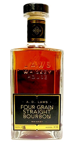 A.D. Laws Four Grain Cask Strength Straight Bourbon Whiskey 750ml ...
